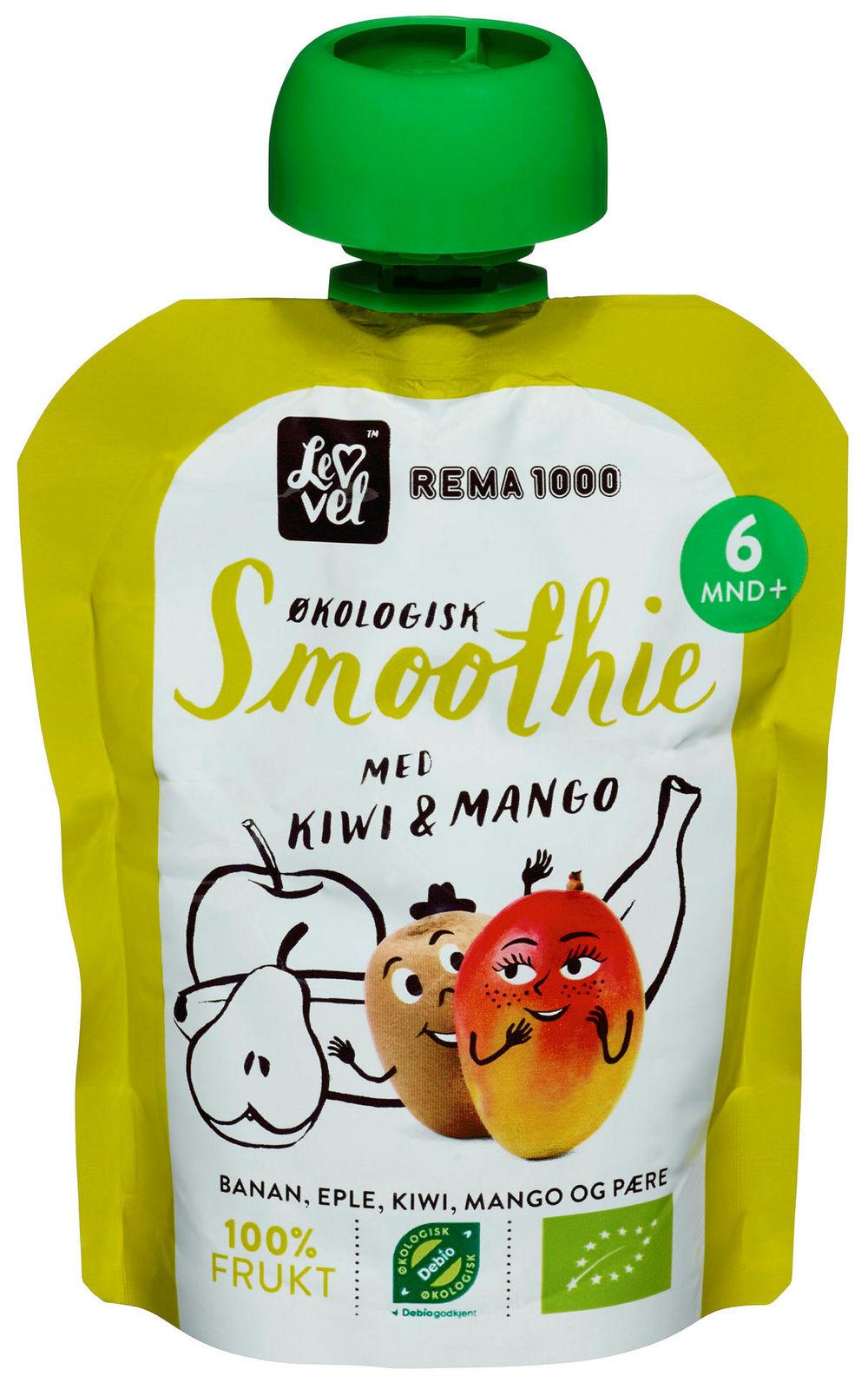 Lev Vel Smoothie Kiwi & Mango Fra 6 mnd, 90 g | Norges Online⭐ ⭐ ⭐ ⭐ ⭐